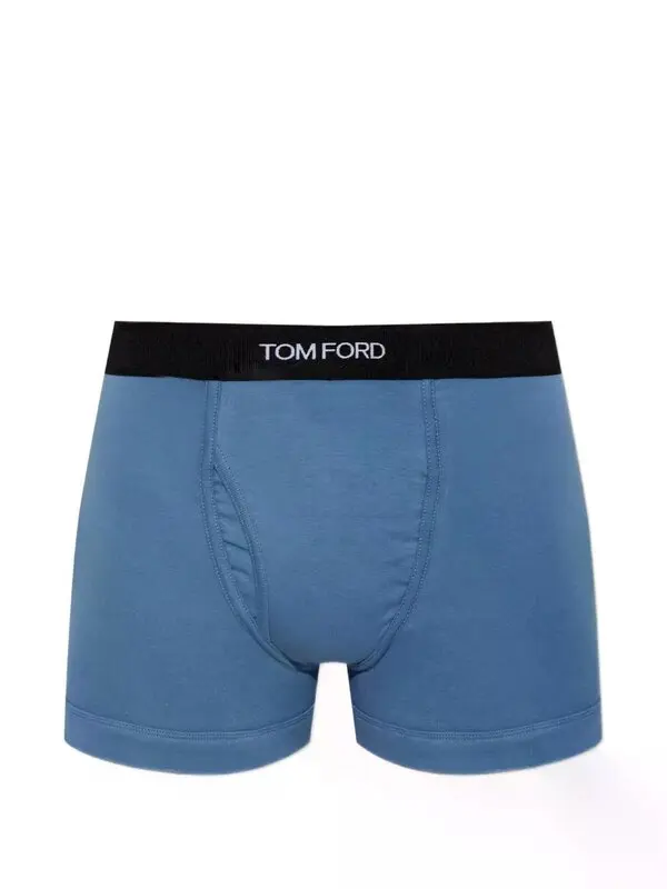 TOM FORD Logo-waistband Boxers - Blue