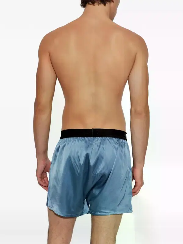 TOM FORD Logo-patch Silk Boxer Shorts
