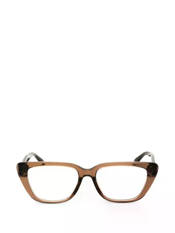 Emporio Armani Cat Eye Frame Eyeglasses - Brown
