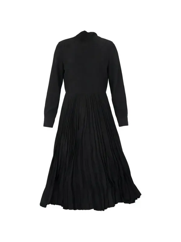 Valentino Garavani Long Sleeve Pleated Dress