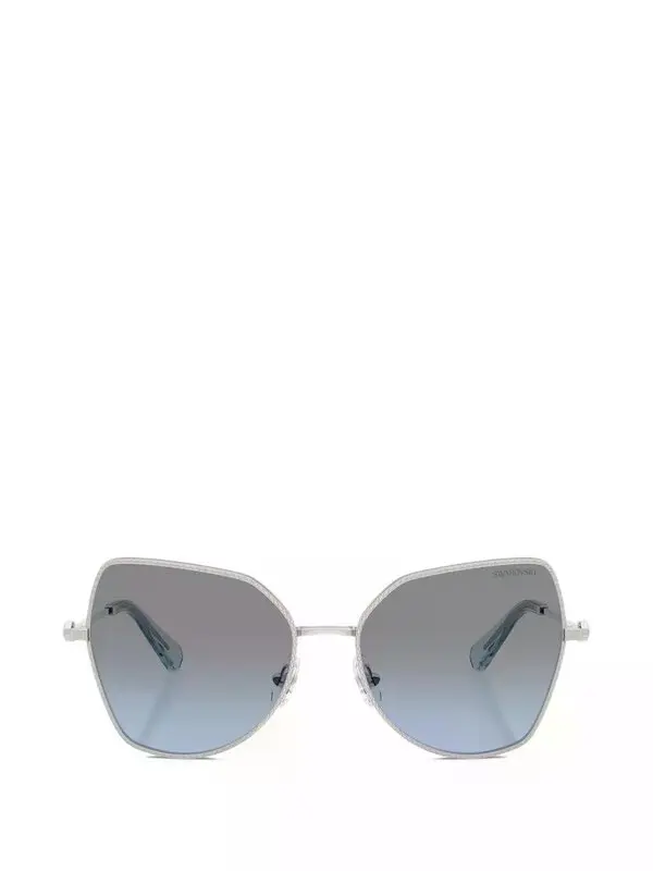 SWAROVSKI Square Frame Sunglasses - Silver