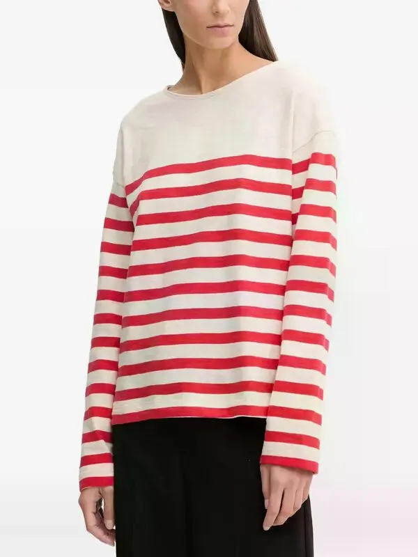 Marc O'polo Striped Long-sleeved Jumper - White