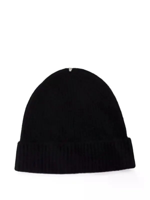 Zadig&Voltaire Ribbed Knit Beanie Hat - Black