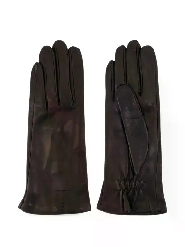 TOTEME Calfskin Leather Gloves - Black