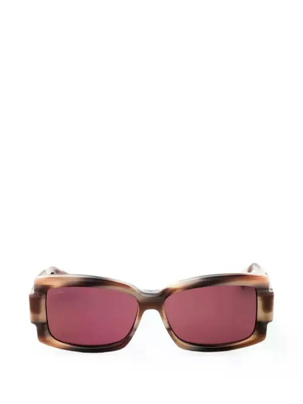 Max Mara Rectangle-frame Sunglasses - Brown