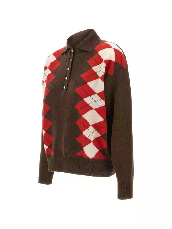 Marella Sequoia Argyle-pattern Sweater