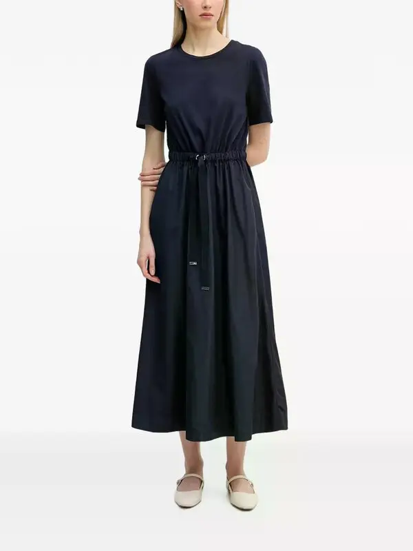 OUI Short Sleeve Midi Dress With Drawstring Waist