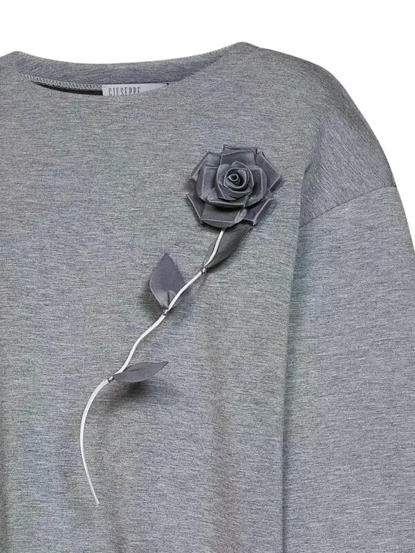 Giuseppe Di Morabito Rose-appliqué Shoulder-pad Sweater