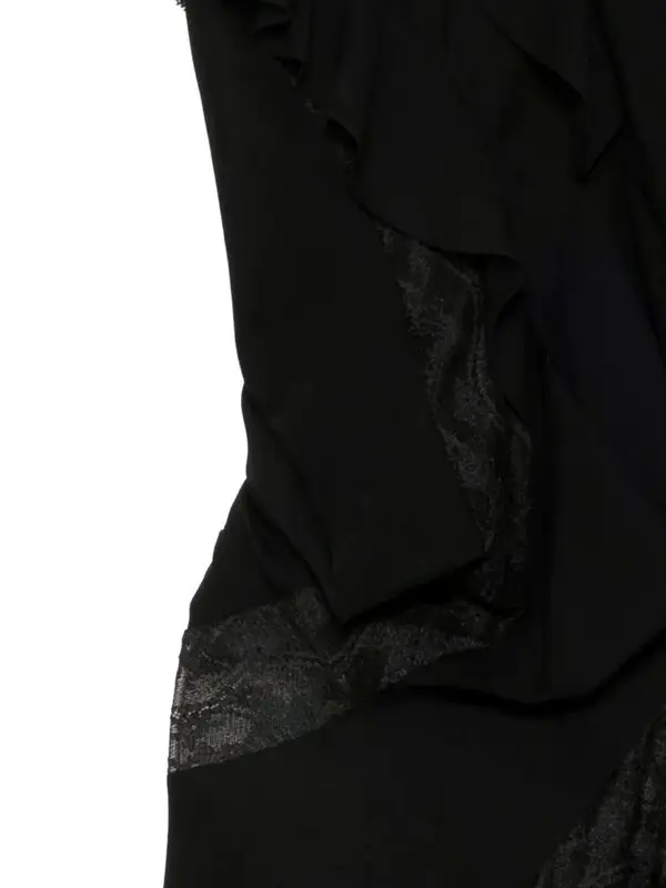Junya Watanabe Ruffled Lace-panelled Dress