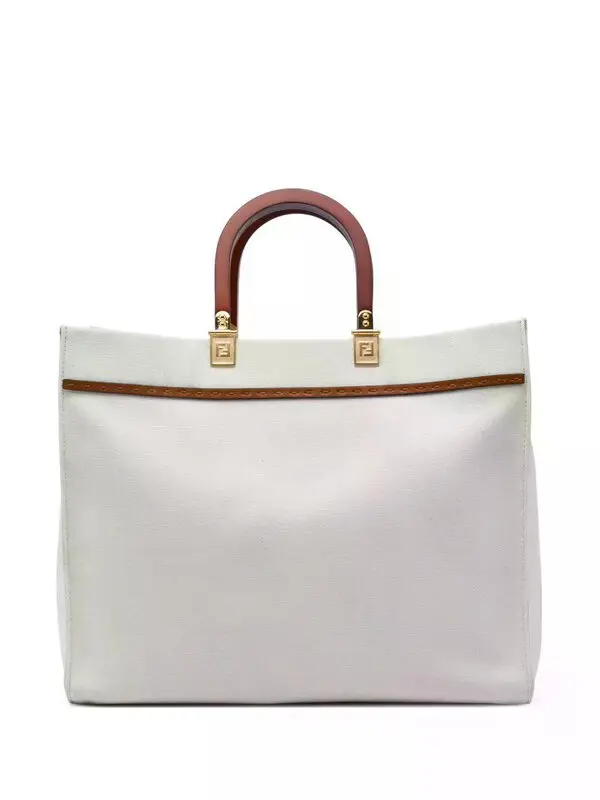 Fendi 2010-2026 Medium Canvas Sunshine Shopper Tote Satchel