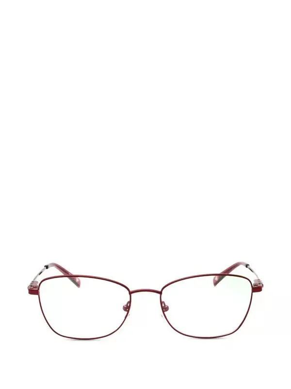 LIZ CLAIBORNE Geometric Frame Eyeglasses - Red