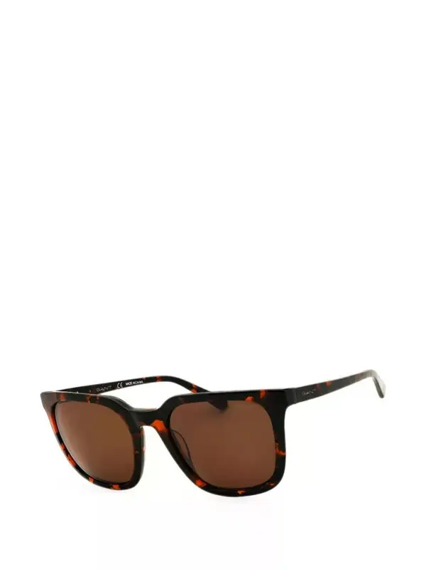 Gant Tortoiseshell-effect Rectangle-frame Sunglasses