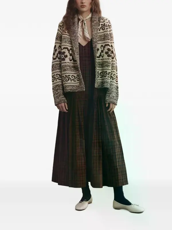 The Great. Fair Isle Shawl-collar Cardigan