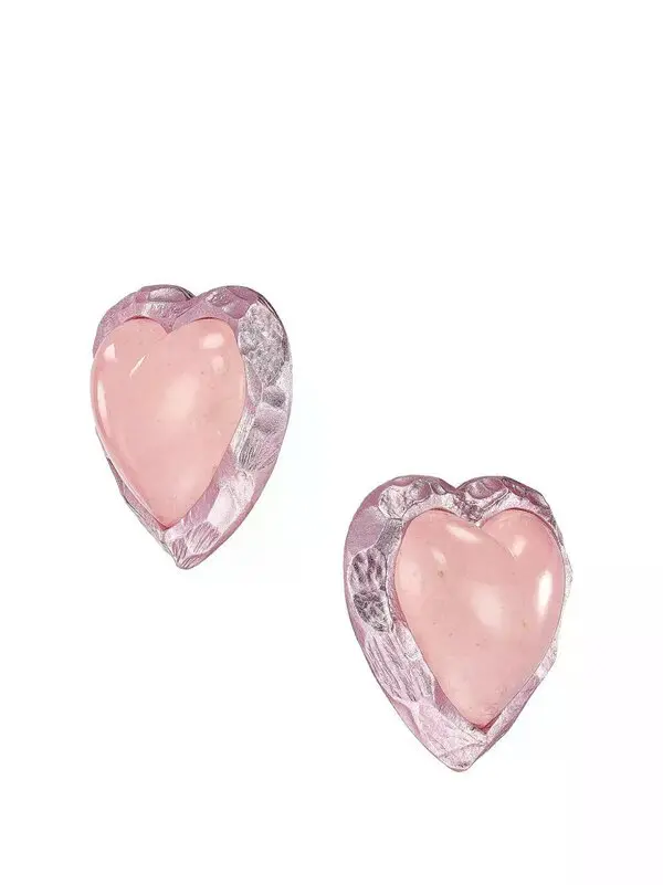 ANABELA CHAN Rose Heart Earrings - Pink
