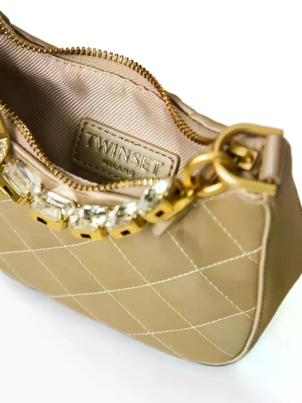 TWINSET Quilted Crystal-embellished Tote Bag