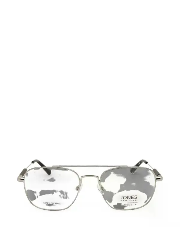 Jones New York Geometric Frame Eyeglasses - Silver