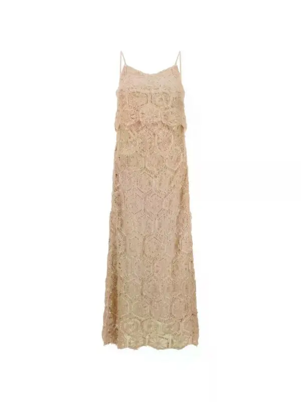 Herno Sequin-embellished Midi Dress - Neutrals
