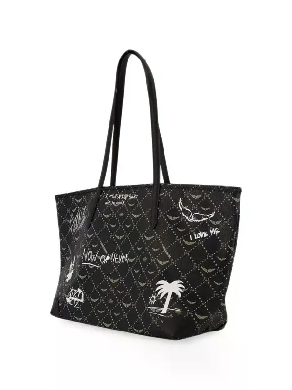 Zadig&Voltaire Z Shopper Arty Tag Bag - Black