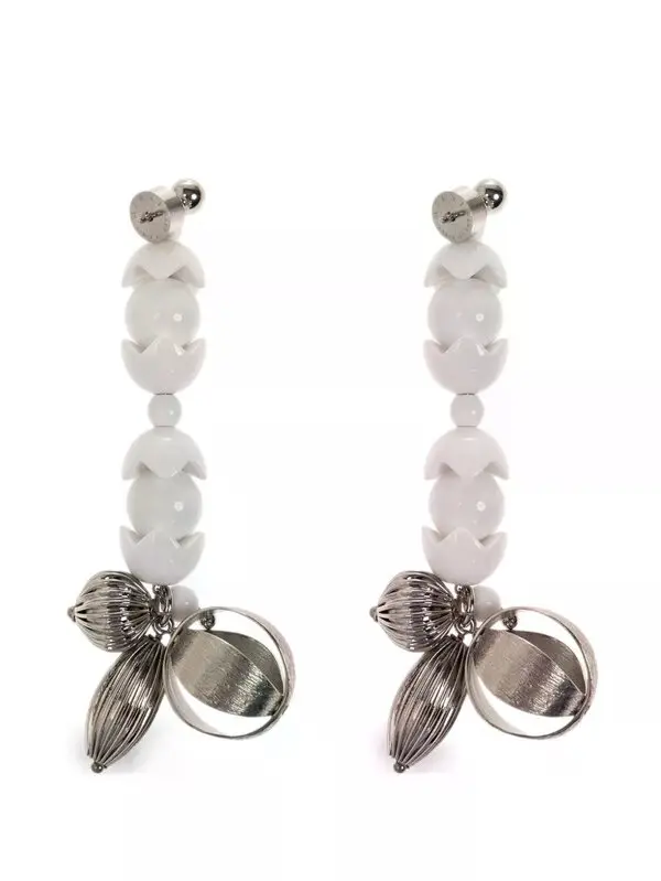 Marni Silver-tone Beaded Drop Earrings