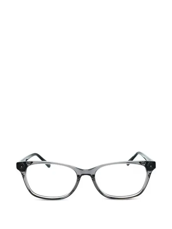 Bebe Floral Print Rectangle Eyeglasses - Grey