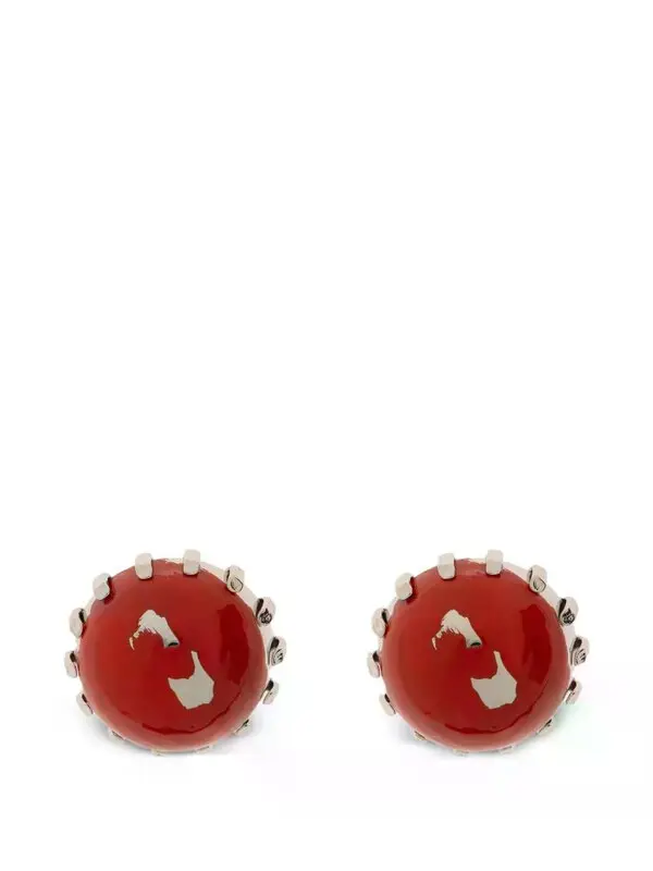 Marni Embellished Prong-set Earrings - Silver