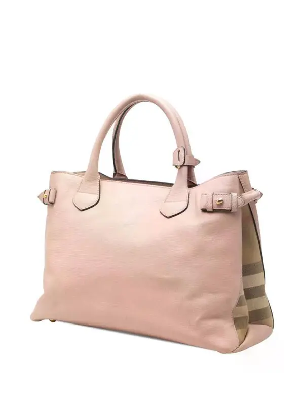 Burberry Medium Leather And House Check Banner Satchel
