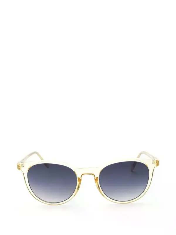 Guess Yellow Transparent Round Frame Sunglasses