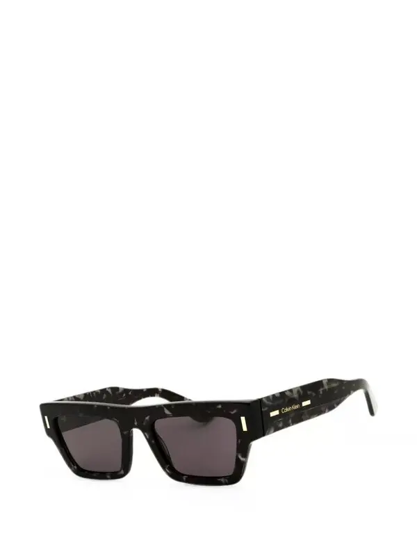 Calvin Klein Tortoiseshell-effect Rectangle-frame Sunglasses