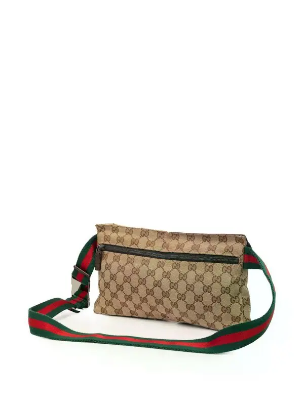 Gucci 2000-2015 Gg Canvas Web Double Pocket Belt Bag