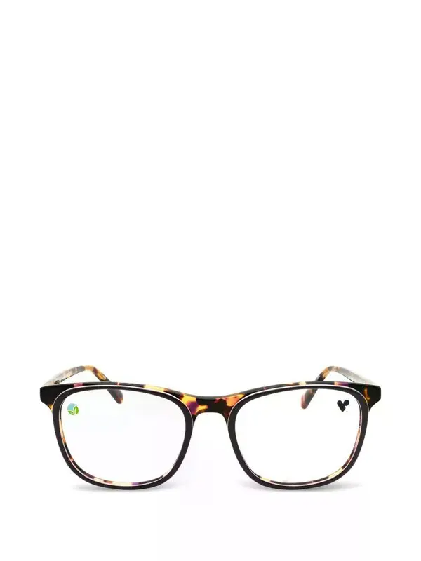 Cole Haan Tortoiseshell-effect Rectangle-frame Eyeglasses