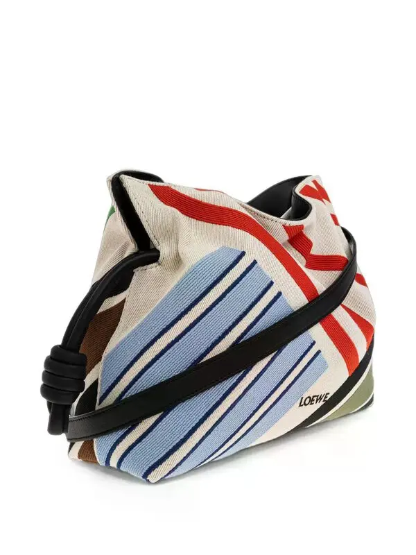 Loewe Medium Flamenco Striped Clutch Bag