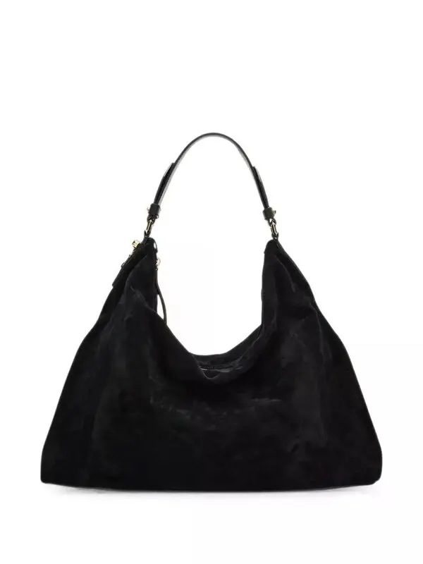 JIMMY CHOO Ana Suede Shoulder Bag - Black