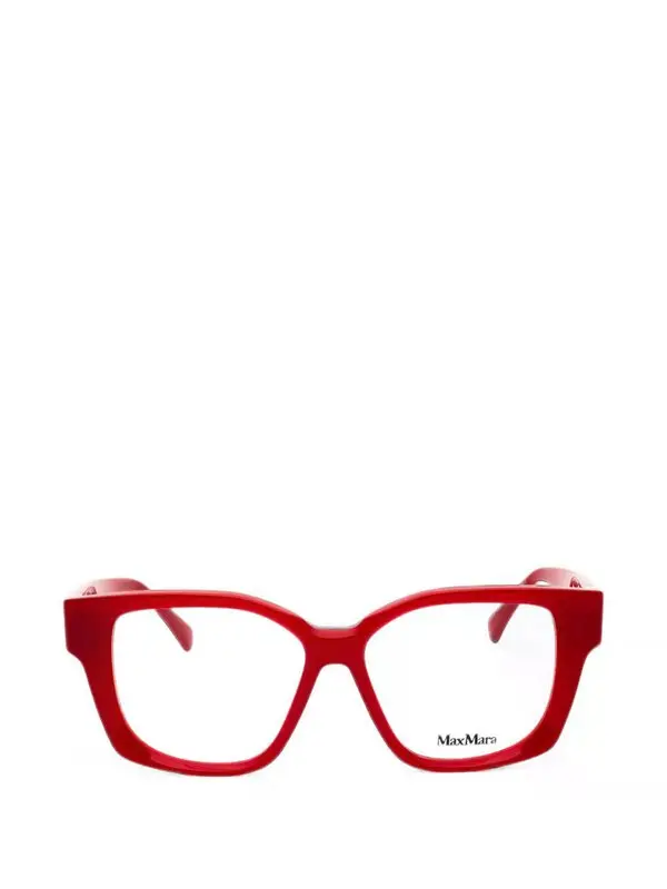 Max Mara Rectangular-frame Glasses - Red