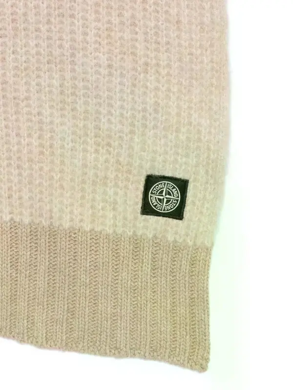 Stone Island Logo-patch Waffle-knit Scarf