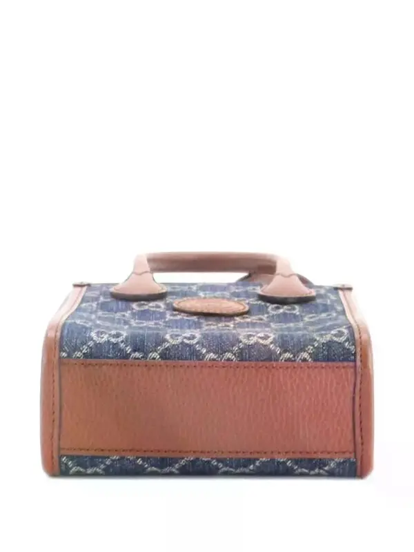 Gucci Interlocking G Patch Denim Mini Satchel