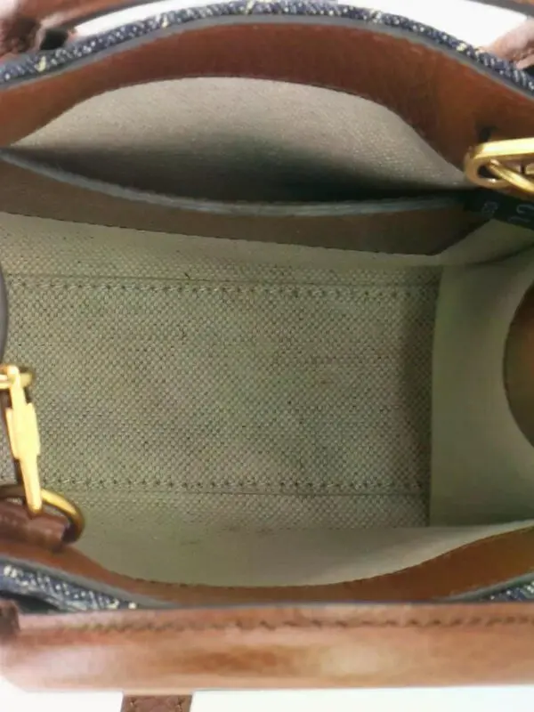 Gucci Interlocking G Patch Denim Mini Satchel