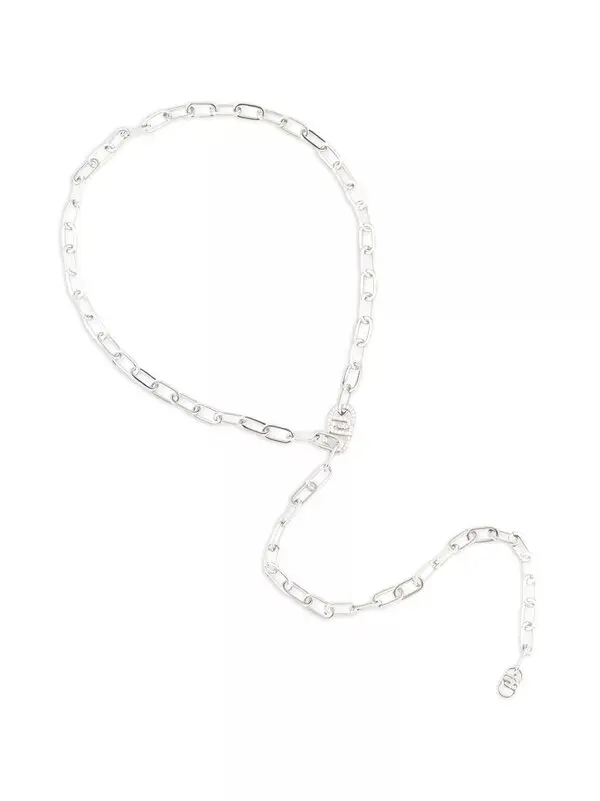 Liu Jo Tone Chain Necklace With Embellished Clasp - Silver