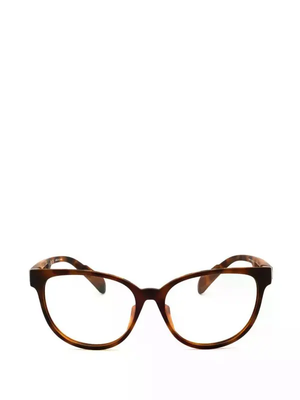 Adidas Tortoiseshell-effect Cat-eye Frame Eyeglasses - Brown