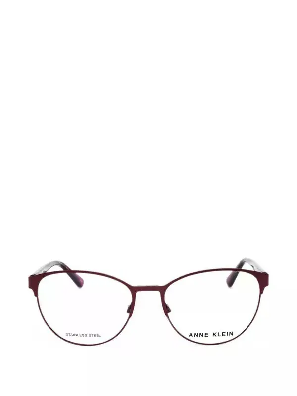 Anne Klein Round Frame Eyeglasses - Red