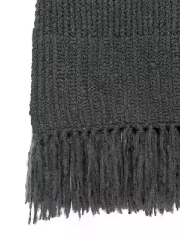 EMERSON RENALDI Ribbed-knit Fringed Scarf