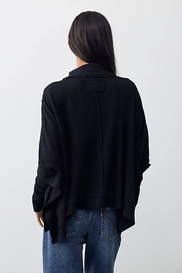 We The Free Moon Daisy Turtle-neck Two-piece Top - Black