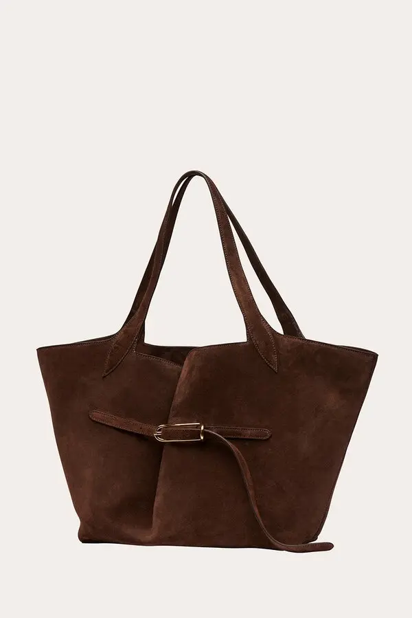 LIFFNER Dark Suede Tote Bag