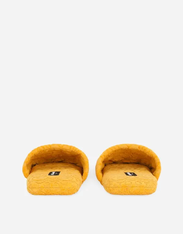 Dolce & Gabbana Jacquard Cotton Terry Slippers