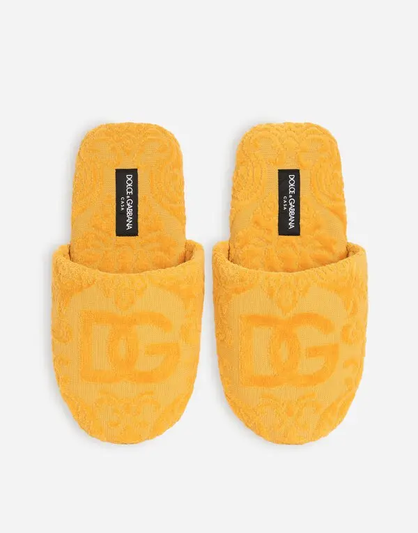 Dolce & Gabbana Jacquard Cotton Terry Slippers
