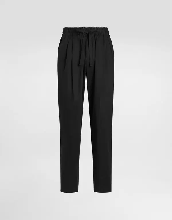 Dolce & Gabbana Cotton Gabardine Jogging Trousers Pants And Shorts - Black