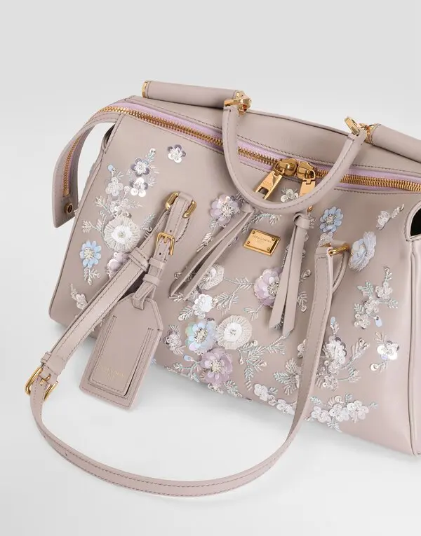 Dolce & Gabbana Medium Vittoria Handbag With Embroidery