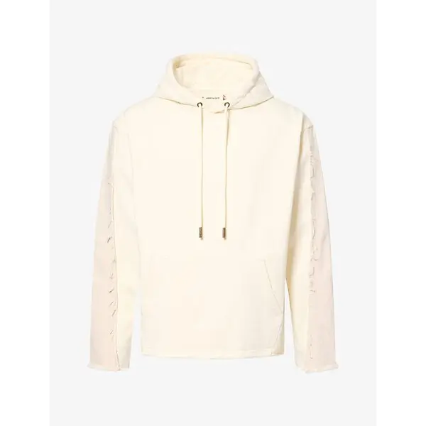 HONOR THE GIFT Denim-panel Cotton-jersey Hoodie