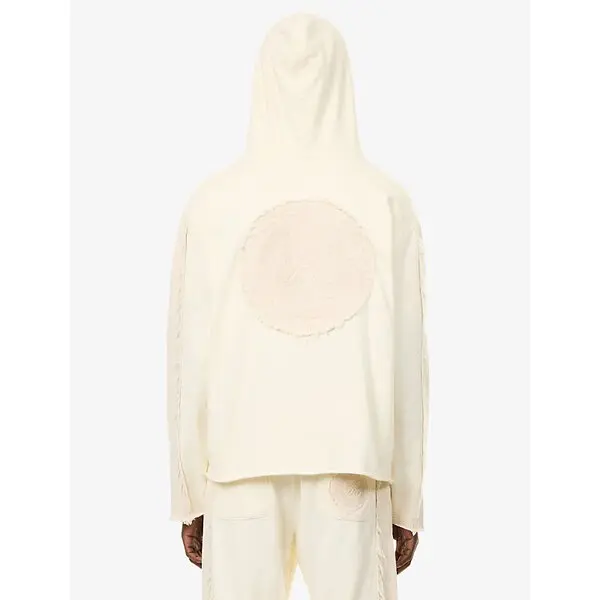 HONOR THE GIFT Denim-panel Cotton-jersey Hoodie