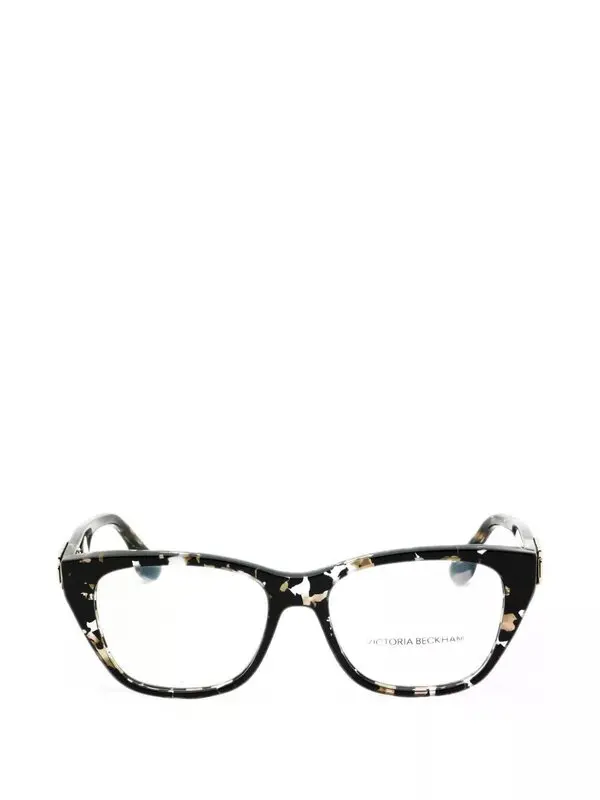 Victoria Beckham Tortoiseshell Effect Cat Eye Frame Glasses - Black