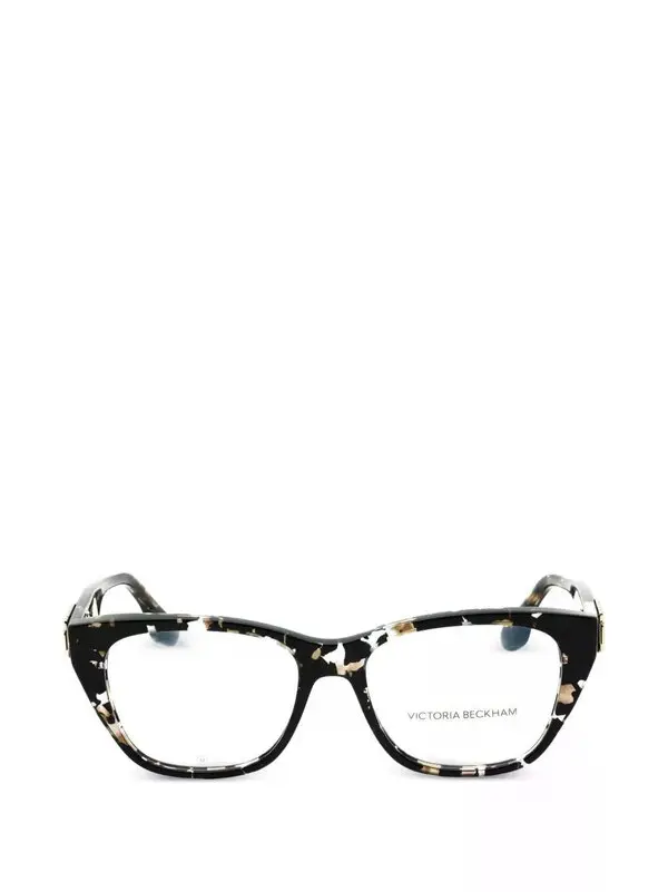 Victoria Beckham Tortoiseshell Effect Cat Eye Frame Glasses - Black
